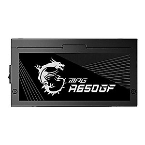 MSI MPG A650GF Gaming Power Supply - Full Modular - 80 PLUS Gold Certified 650W - 100% Japanese 105°C Capacitors - Compact Size - ATX PSU
