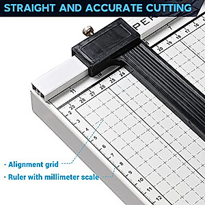Yescom Paper Cutter Guillotine Trimmer 15" Cut Length 12 Sheet Photo Cardstock Cutting Machine