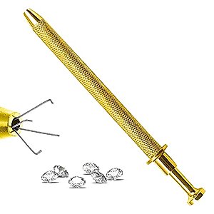 LAJA Imports 4.5" Pick-Up Tool with 4 Prongs - Gold