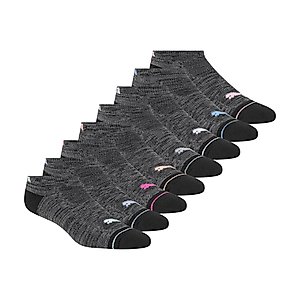 PUMA Womens 8 Pack Low Cut Socks, black, 9-11