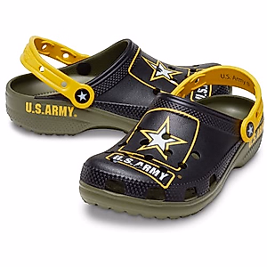 Crocs Unisex Classic United States Military Clogs, Army, 12 Women/10 Men