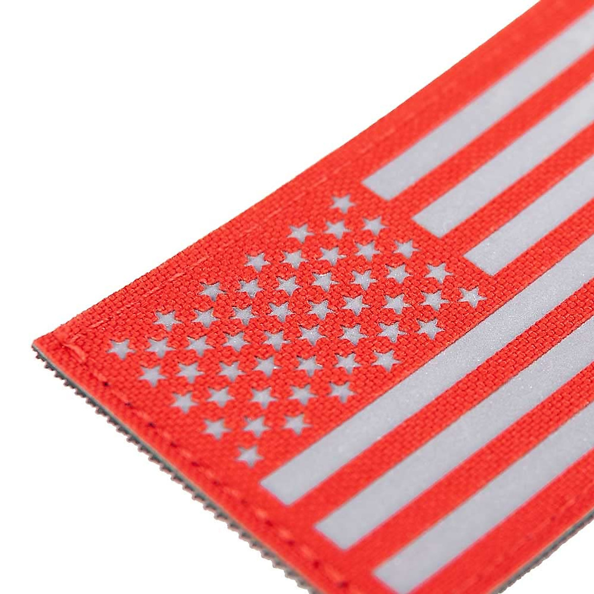 EXCELLENT ELITE SPANKER 2 Pcs American Flag Patch Reflective USA Flags Patches PVC Tactical Patch for Backpack Vest Clothes Hat Patch Military Team Patch(Red)