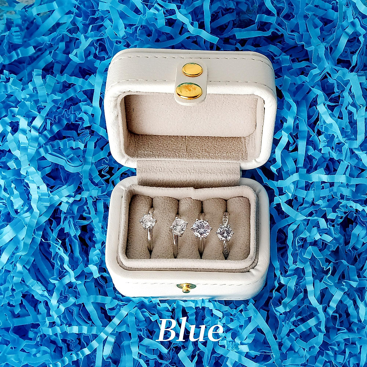 TCAIRG - 4 oz - Blue - Crinkle Cut Paper Shred Filler great for Gift Wrapping, Basket Filling, Birthdays, Weddings, Anniversaries, Valentines Day, and other occasions