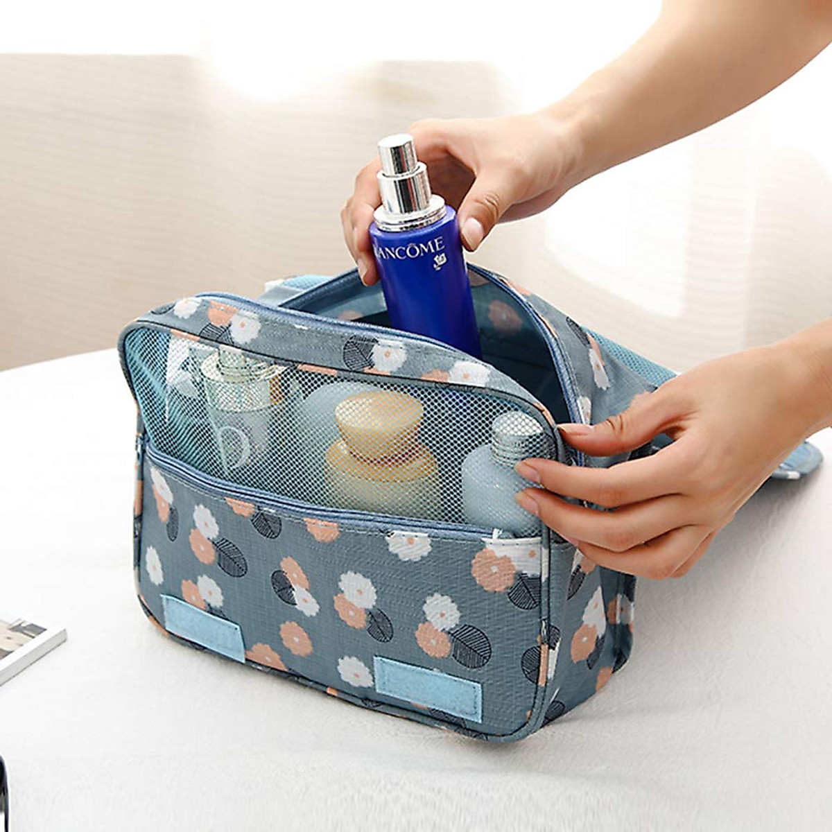 Sechunk Waterproof Travel Toiletry Bags Hanging Multi-function Cosmetic Bag Makeup Bag for Women
