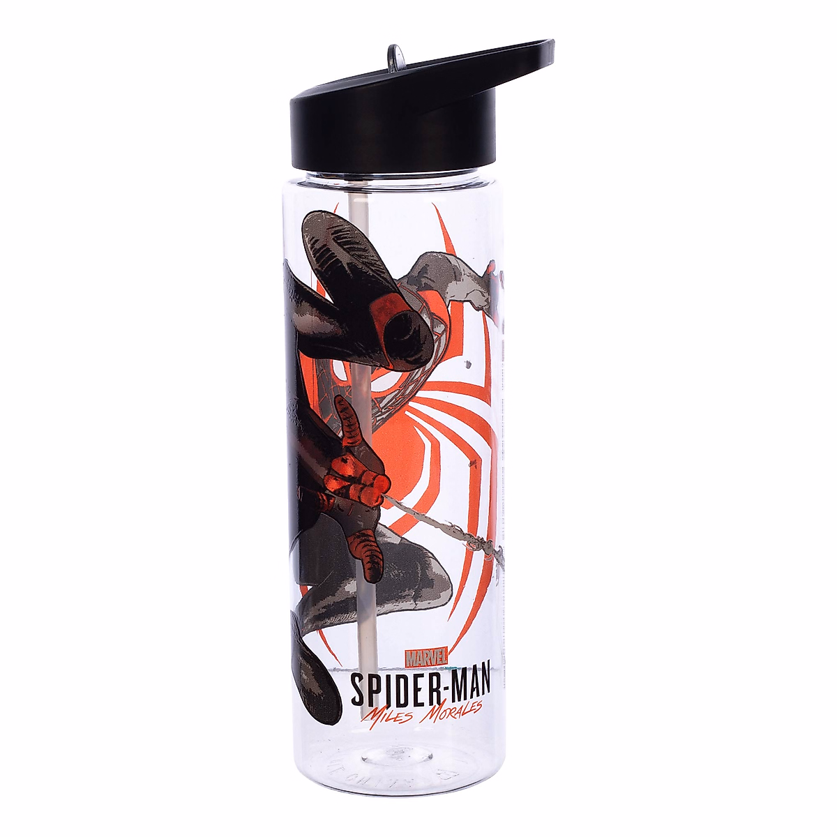 Marvel Miles Morales Game Verse Spiderman 24 Oz. Plastic Water Bottle