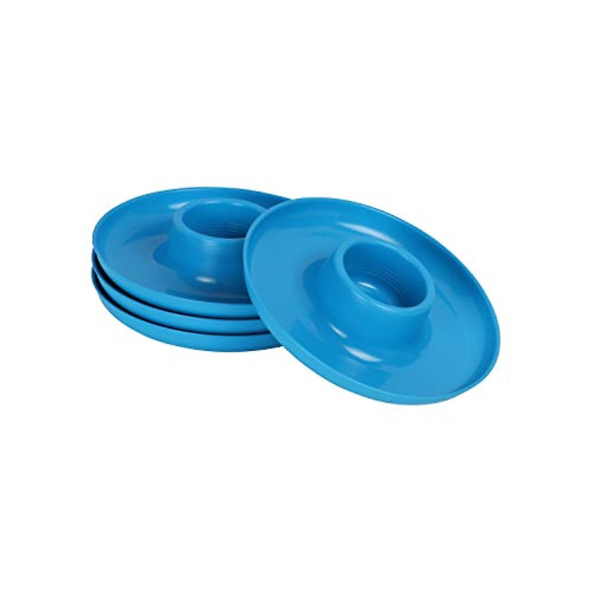 GreatPlate GP-TEAL-4PK AZ Teal Plate 4-Pack, 4 Teal GreatPlates, Food Tray and Beverage Holder, Dishwasher Safe, Microwave Safe, Made in USA, Picnics, Parties, Tailgates, Appetizers, Great for Kids