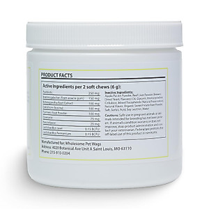 Wholesome Pet Wags Canine Allergy Soft Chews | Dog Allergy Relief Supplements, Anti Itch Bites for Dogs, for Healthy Immune Response, for Itchy Skin, Probiotic Treats | 60 Chews, 180g, 6.35 oz