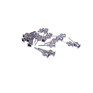 Huaha 18-Pack Metal Dispensing Needle - Stainless Steel Blunt Tip Luer Lock Set