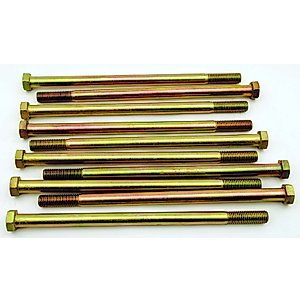 (5) Hex Head 5/8-11 x 12 Grade 8 Bolts Yellow Zinc Cap Screws