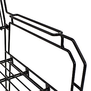 Sunnydaze 2-Person Modern Metal Patio Bench - Indoor/Outdoor Black Steel Wire Porch Bench for Patio, Sunroom, Deck, or Living Room - 30.75-Inch H