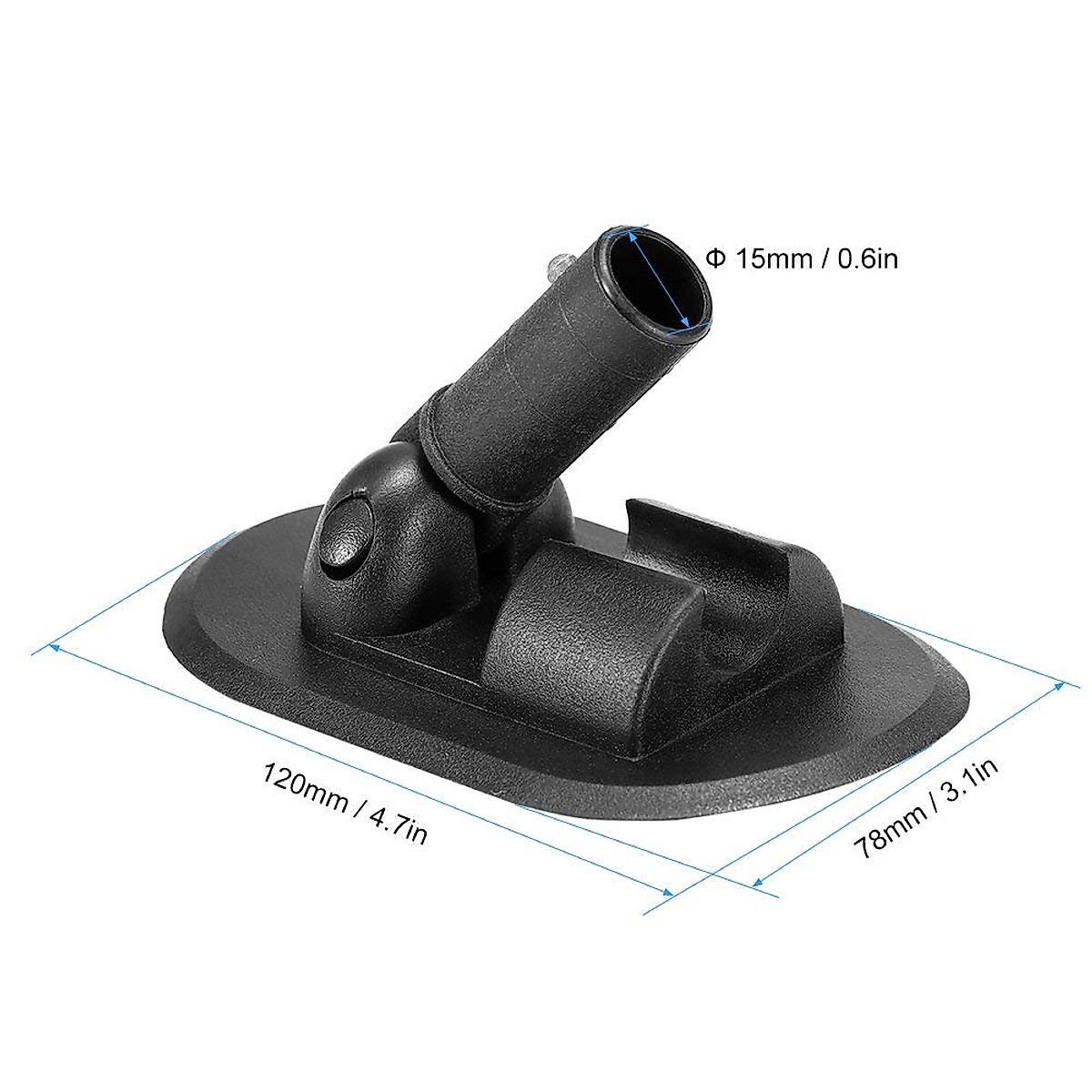 Lixada 180 Degree Rotation Kayak Canopy Mount Base for Inflatable Boat Canoe Awning Sun Shelter