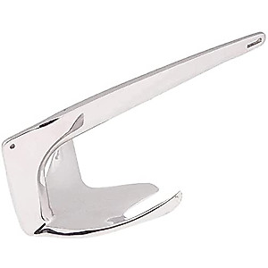 ISURE MARINE 4.4lb(2kg) Stainless Steel Bruce Style Claw Force Boat Anchor Heavy Duty Marine Grade Polished