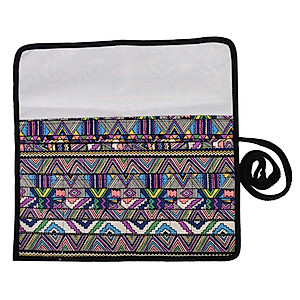 Hztyyier Artist Paint Brushes Holder Roll Up Pen Holder Protection Canvas Portable Long Handle Brush Pouch Bag 20 Slots