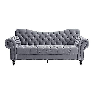 Lexicon Cruz Living Room Sofa, Dark Gray