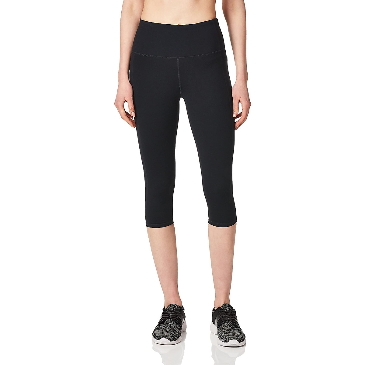 Skechers Women's Go Walk High Waisted Capri Legging, Bold Black, X-Large