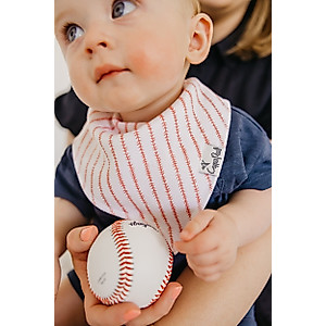 Copper Pearl Baby Bandana Bibs - 4 Pack Soft Cotton Baby Bibs for Drooling and Teething, Absorbent Drool Bibs for Baby Girl and Boy, Adjustable to Fit Newborns to Toddlers, Tons of Styles (Slugger)