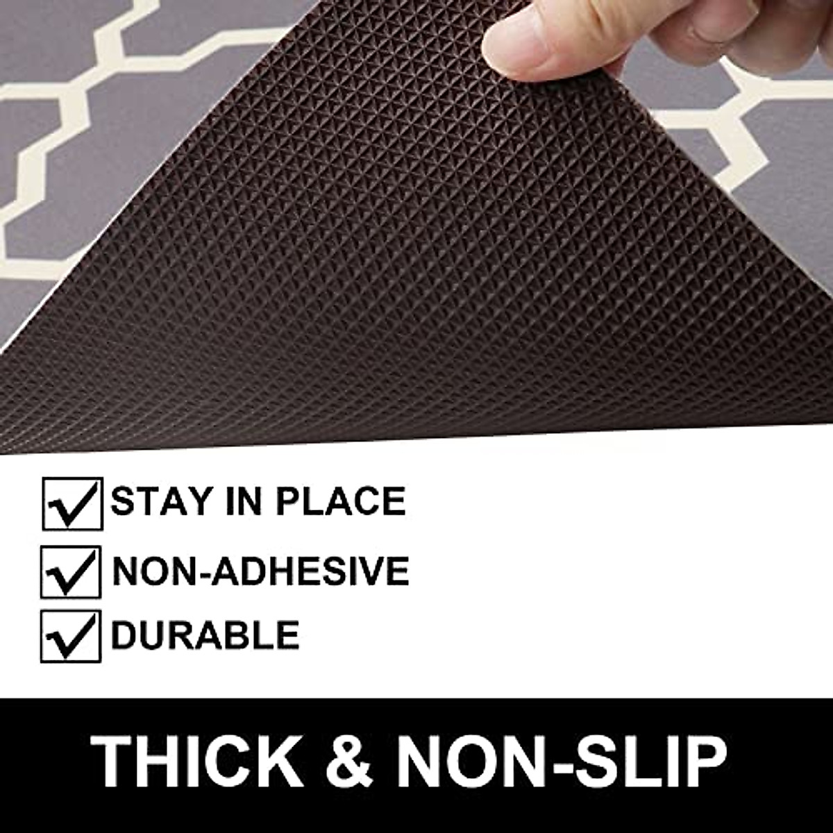 AiBOB Under The Sink Mat, 24 X 36 in, Durable Premium Mats Protect Kitchen and Bathroom Cabinets, Waterproof Absorbent Shelf Liner, Grey