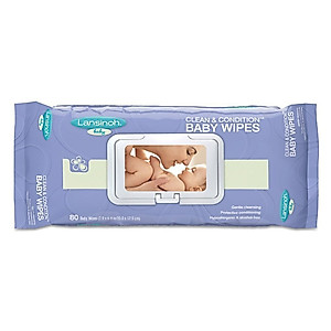 Lansinoh Baby / Child Clean & Condition Cloths, 80 Count Value Pack (Pack of 6)