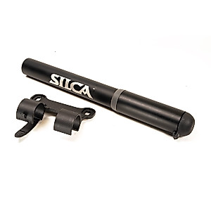 SILCA Gravelero Mini Bike Pump | high Volume Gravel/Mountain/Road | Alloy Body w/Hose and Locking Chuck | Presta and Schrader Head | Micro Hand Pump for tubed/tubeless Tires | Bike Hand Pump
