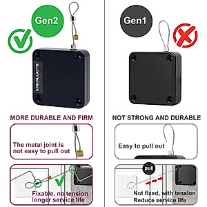 Punch-Free Automatic Sensor Door Closer, Multifunctional Automatic Door Closer, Residential Commercial Auto Door Closer with Drawstring, Closer Door for Internal, Home, Storm (4 Pack)