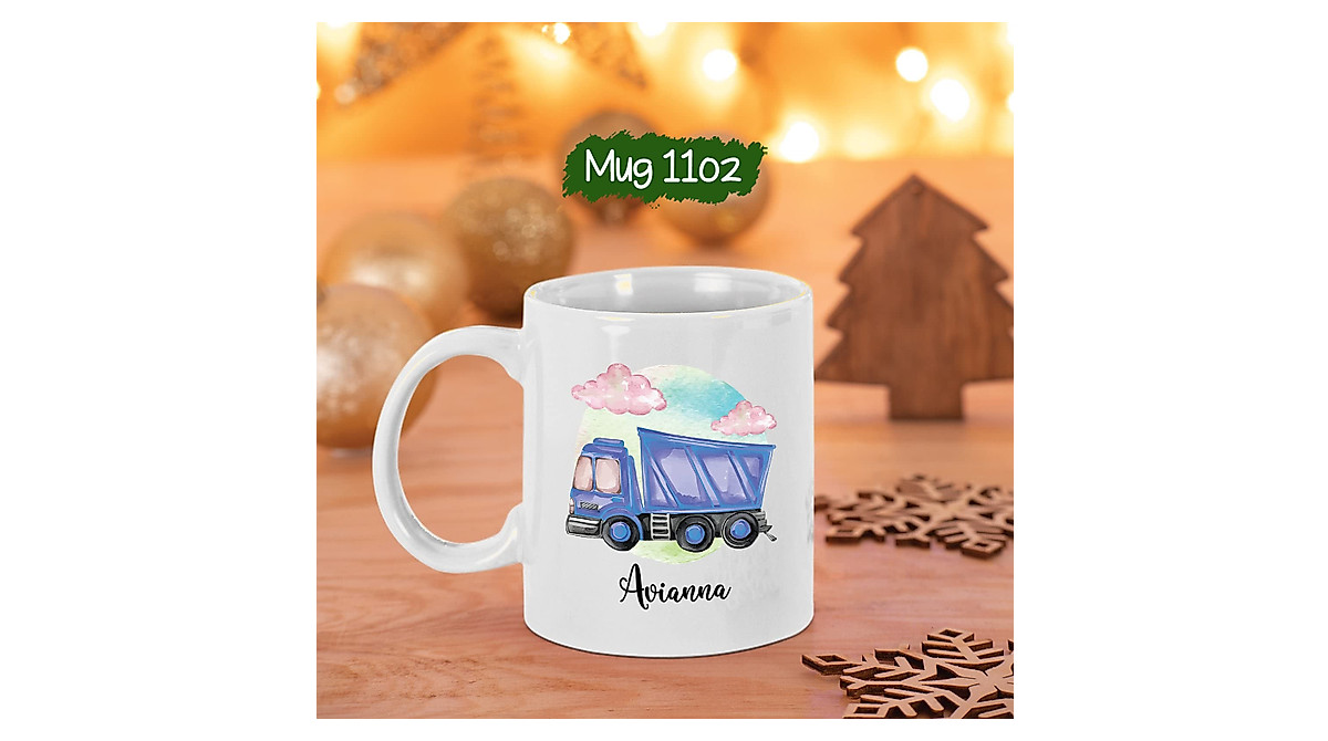 Personalized Dump Truck Coffee Mug - Custom Gifts