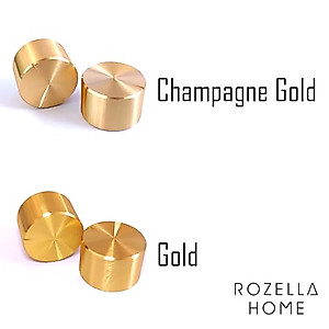 ROZELLA HOME Suitable for TM680/KT68/GK68 Upgrade Knob 2 PCs Pack, Aluminum Alloy, Upscale Electroplating, Mechanical Keyboard Upgrade Accessories(Champagne Gold)