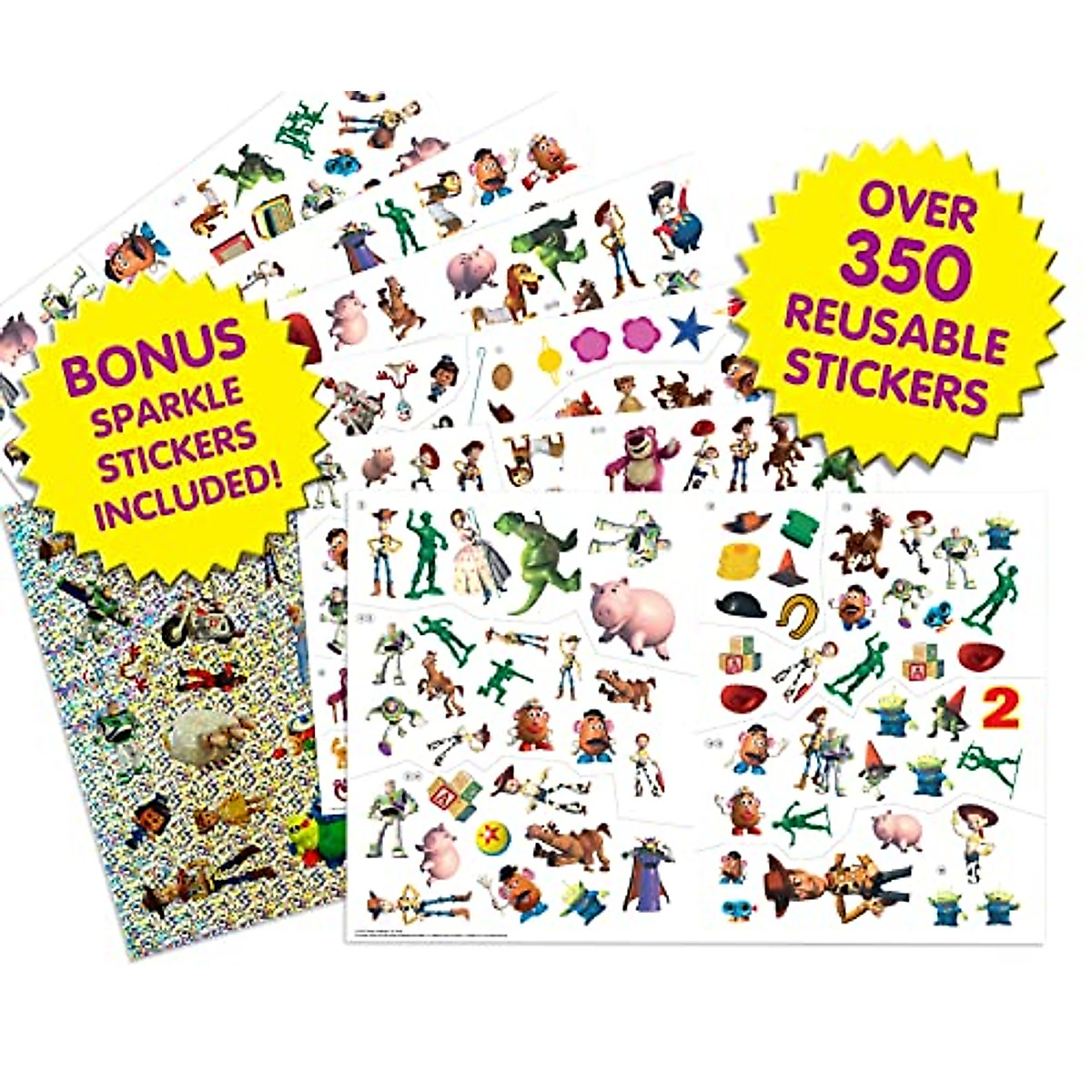 Disney / Pixar Toy Story Sticker Book Treasury - Activity Books for kids, 350 reusable stickers, 96 pages of fun