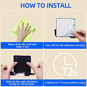 Hair Dryer Holder, Hair Tool Organizer Blow Dryer Holder Hair Dryer Holder Wall Mount Self Adhesive, Compatible for Dyson Hair Dryer Holder Cabinet Bathroom Black, PTALSEAW