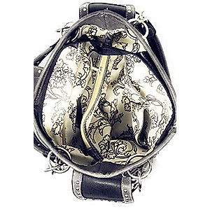 Texas West Women's Flora Candy Skull Concealed Carry Handbag Purse in Multi-color (Black)