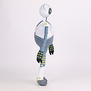 ITPZ Robot Plush Toy,17”Gray Robot Roz Plush Doll,Soft Stuffed Robot Pillow for Kids’Room Decor,Gift for Animation Fans and Kids Birthday