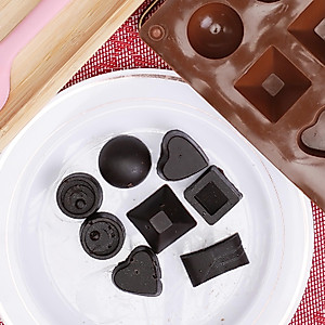 Chocolate Molds Silicone with 30 Cavities 6 Different Shapes for Making Larger Chocolate/Candy/Gummy/Cake Décor for Wedding Party & Celebration