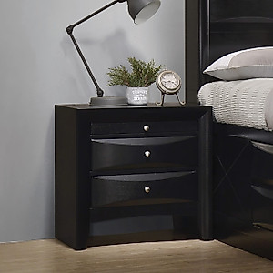 Briana 2-drawer Nightstand with Tray Black