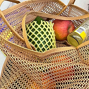 Mesh Beach Tote Womens Large Purse Shoulder Handbag Foldable Travel Satchel Hobo Bag Casual Daypack (Orange)