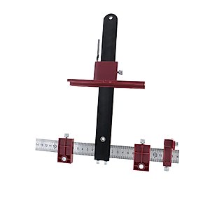Milescraft 1340 Hardware Jig – Adjustable Drill Guide to Quickly Install Cabinet/Drawer Handles, Knobs and Pulls. Cabinet Hardware Template, Wood Drilling Guide Jig, Drawer Pull Jig.