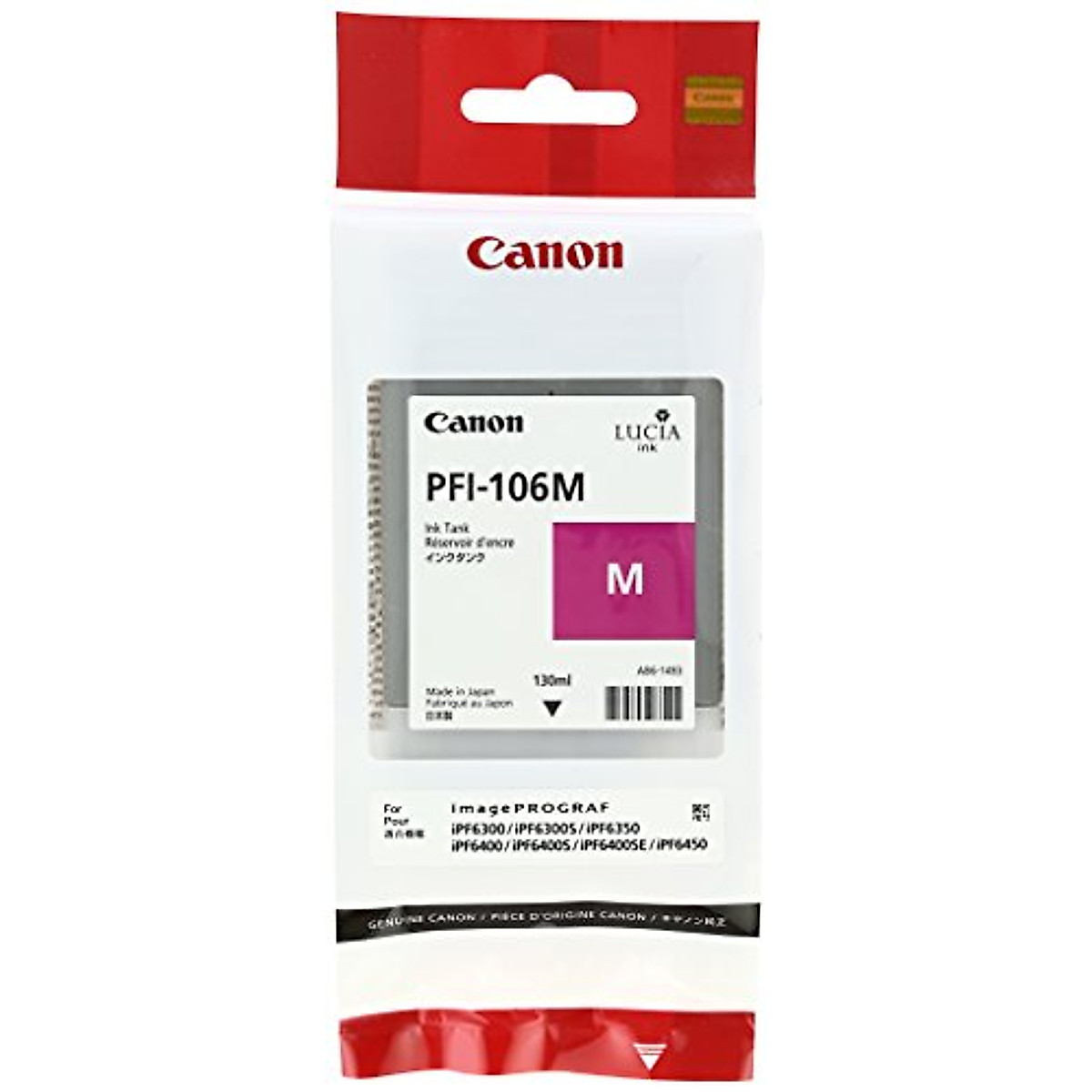 Canon PFI-106M 6623B001AA imagePROGRAF iPF6400 iPF6450 Ink Cartridge (Magenta) in Retail Packaging
