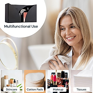 SimplyImagine Countertop Paper Towel Holder Dispenser - Black Acrylic Storage Holder for Kitchen or Bathroom Use for Multifold, C Fold, Trifold, Z Fold Hand Towel Napkins - Commercial or Home Use