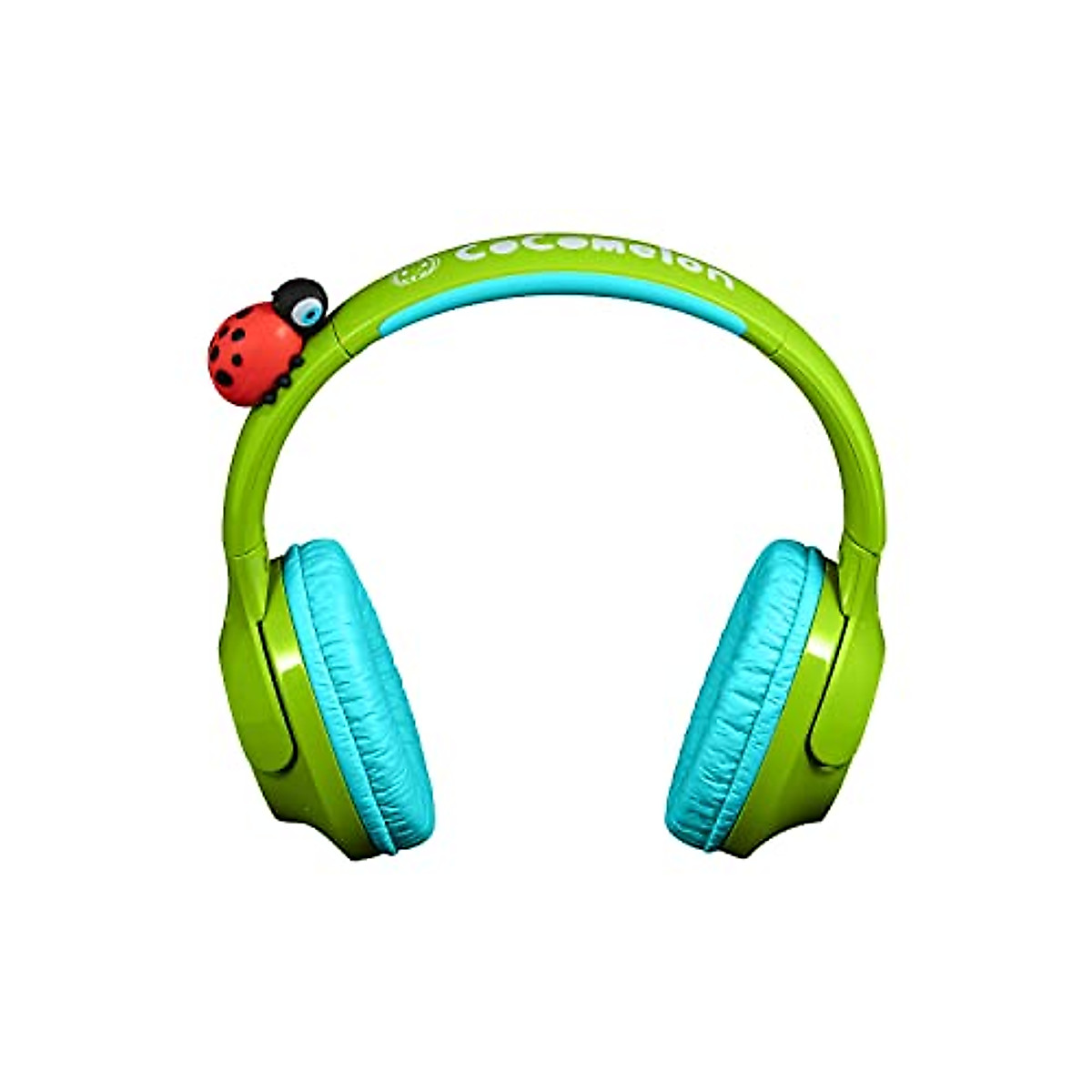 eKids Cocomelon Toddler Headphones with Built-in Kids Music, Bluetooth Headphones with Rechargeable Battery and USB-C Charging Cable Included