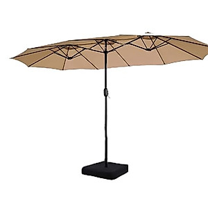 Cozy Daisy 15 FT Patio Umbrella With Base Included, Deck Umbrellas Outside With Stand
