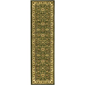 SAFAVIEH Lyndhurst Collection 2'3" x 6' Sage / Ivory LNH212C Traditional Oriental Non-Shedding Living Room Entryway Foyer Hallway Bedroom Runner Rug