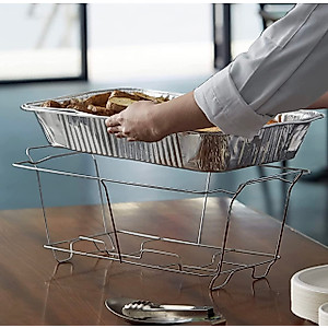 Mm’S Buffet Chafer, Food Warmer Rack, Chrome Wire Rack, Chafing Rack. Full Size Set of 4