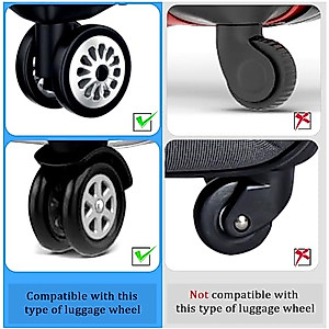 lasuroa 8pcs Luggage Wheel Covers, Portable Silicone Luggage Wheel Protector Covers Noise-Proof Luggage Spinner Wheel Covers for Most 8 Caster Luggage, Blue + Pink