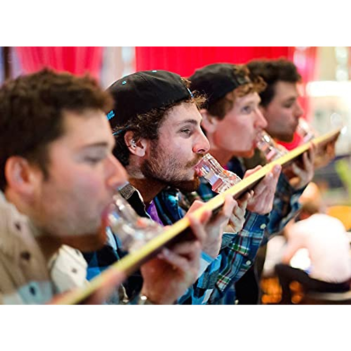 Generic Wood Shot Ski Drinking Board for Party Wedding Big Event (4 Persons, No Shot Glass)