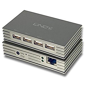LINDY 4-Port USB 2.0 Over IP Server (Model Number: 42832)