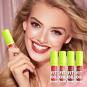 MAEPEOR Lip Gloss Set 4 Colors Ultra-Hydrating Moisturizing Glossy Lipgloss Kit Non-Sticky Long Lasting Nourishing Lip Oil with Big Brush Head （Color 0401 (Color M0402)