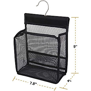 GGMOVE 2 Pack Hanging Mesh Shower Caddy College with Hooks, Bath Baskets Organizer Storage for College Dorm Rooms, Gym, Swimming and Travel