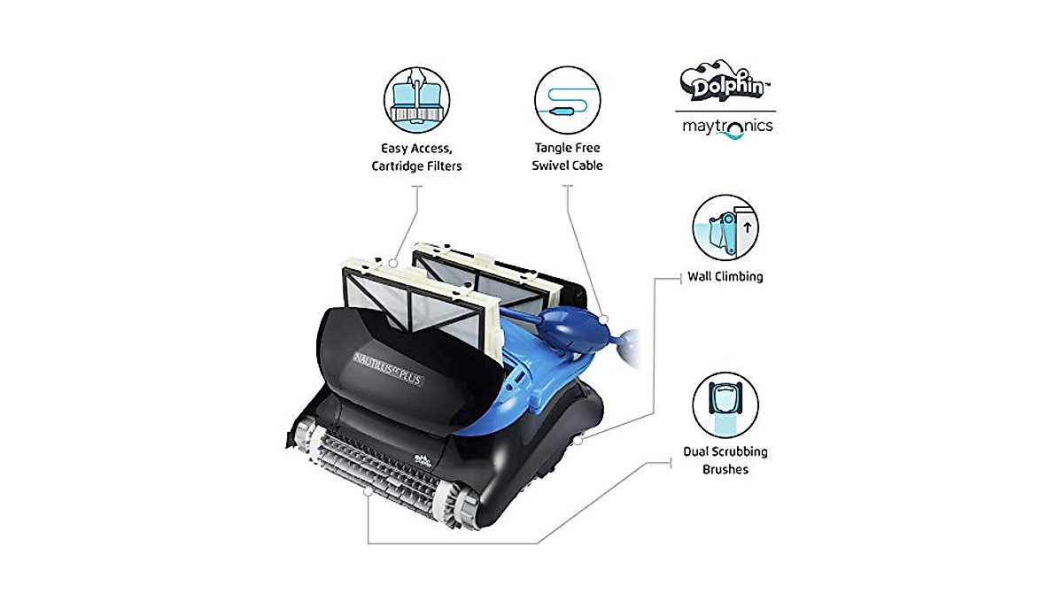 Dolphin Nautilus CC Plus Robotic Pool Cleaner | Effortless Maintenance
