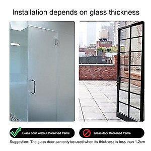 HOUSEEN Shower Door Hooks, 2pcs Over The Door Hooks, Heavy Duty Drilling-Free Double Sided Sided Shower Towel Hooks for Bathroom Frameless Glass Shower Door Stainless Steel