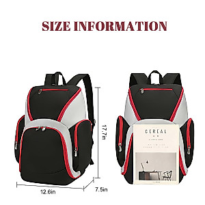 COTVERSE Basketball Bag for Boys, Custom Basketball Backpack Soccer Bag for School Boys, Personalized Name Number Bags