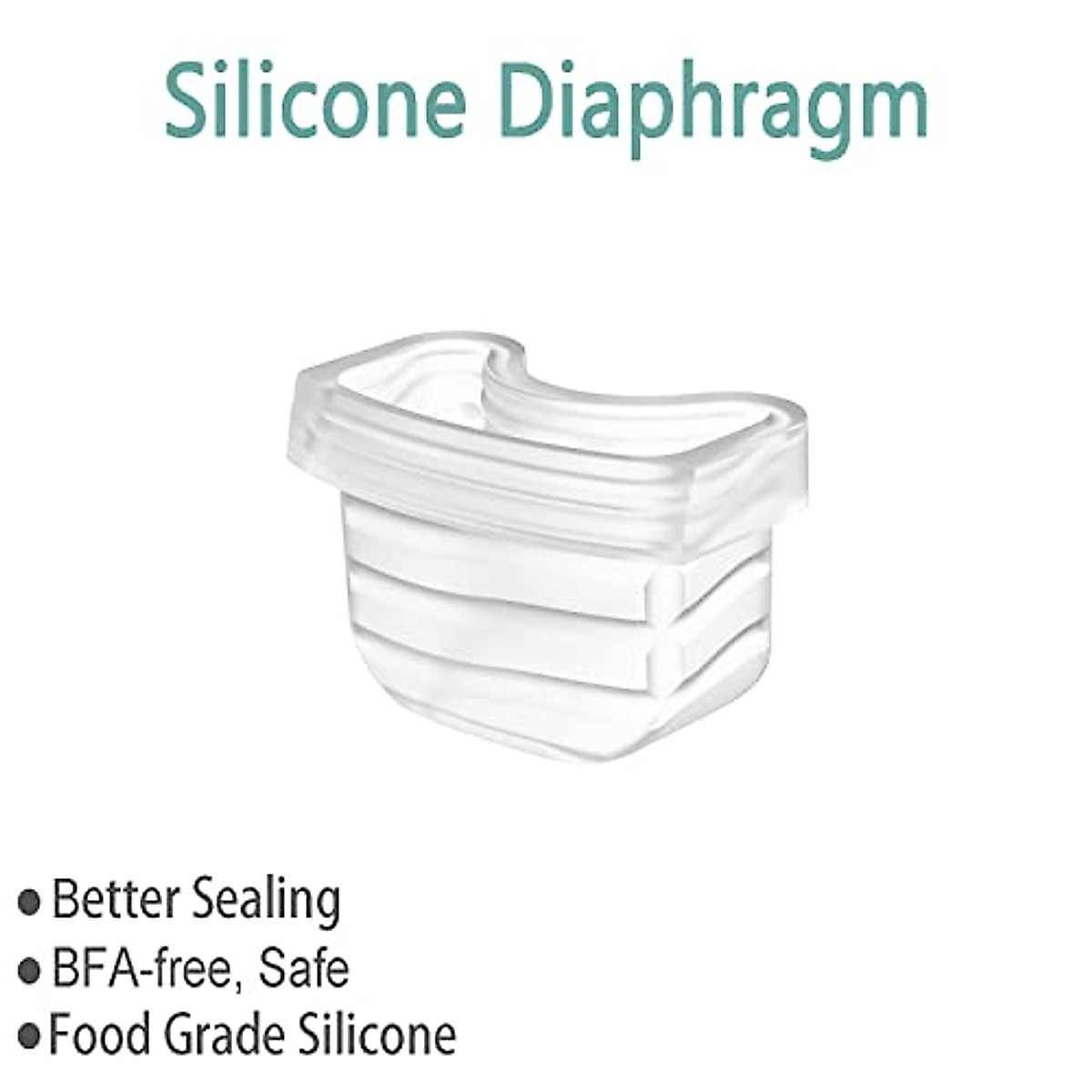 TOVVILD Duckbill Valve Silicone Diaphragm 4pcs, Suitable for S21/S23/S18 Wearable Breast Pump, Compatiable with MomMed/TSRETE Breast Pump Accessories Replace