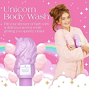 Glimmer Wish Unicorn Kids Body Wash, Gentle Cleanser and Moisturizing Sulfate Free Body Wash, Skin Care for Kids, Vanilla Cotton Candy, 12 Fl Oz